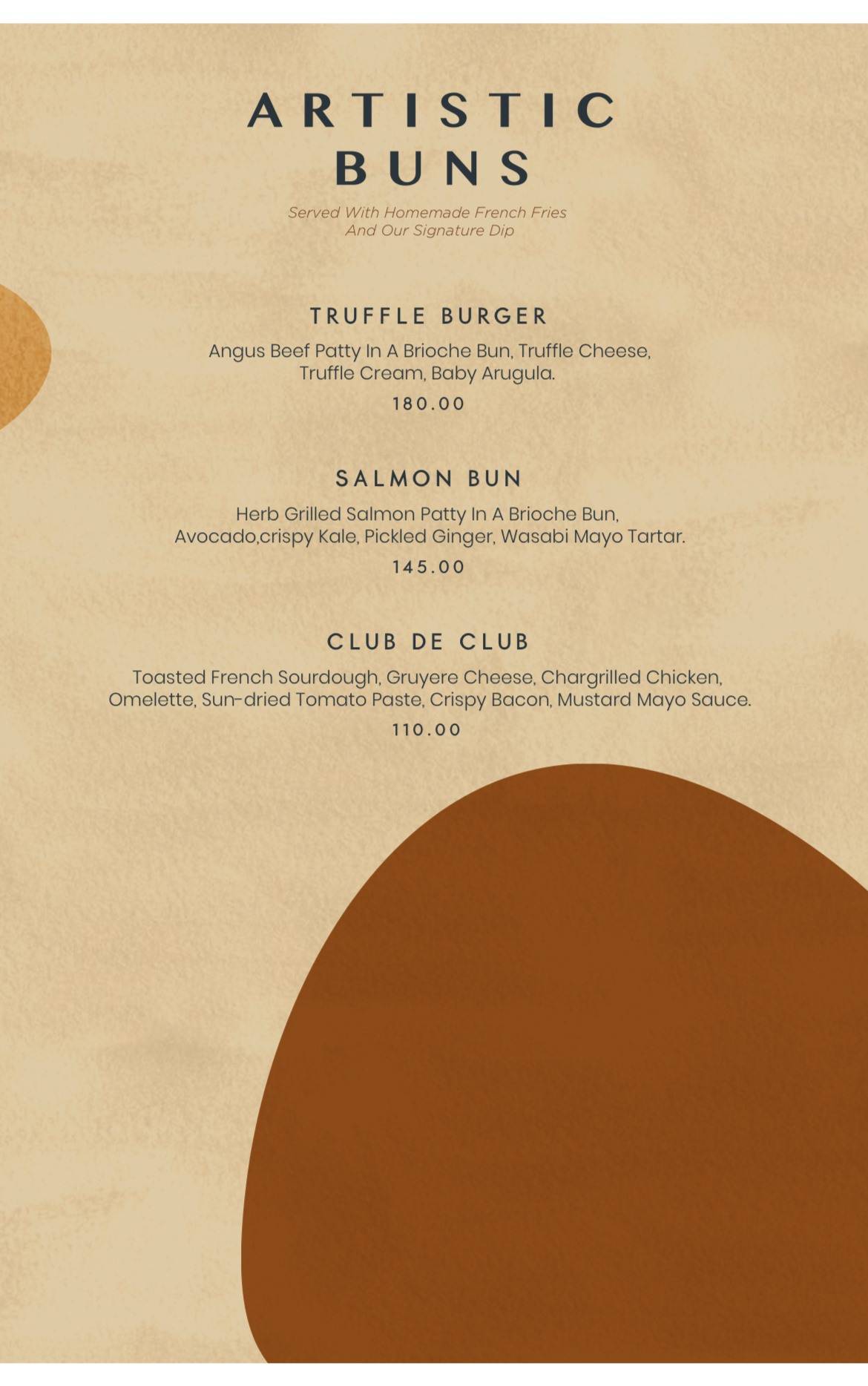 Menu at Salt of Earth restaurant, New Cairo City