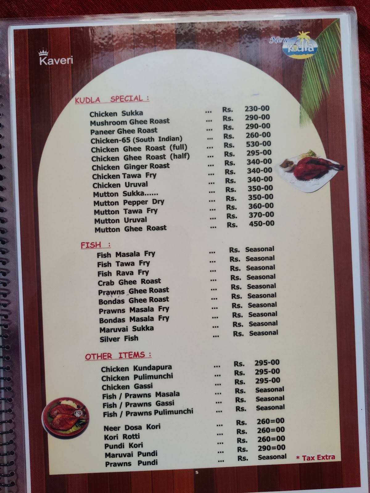 Menu at New Kudla Family Restaurant, Mangaluru, VRQJ+Q2J