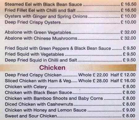 Menu at New Loon Fung Restaurant, London, 1/F-4/F