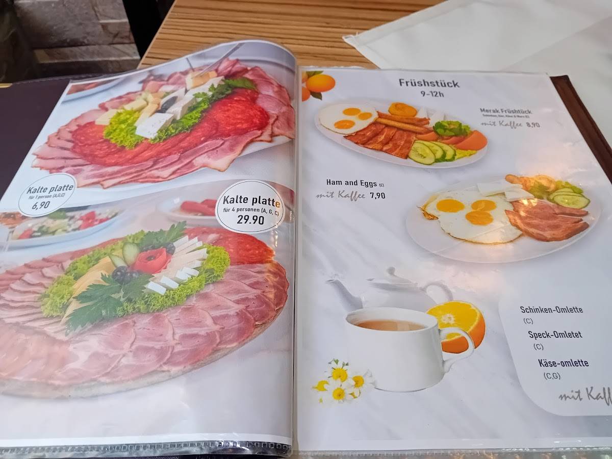 Menu au Niški Merak Restaurant, Vienne