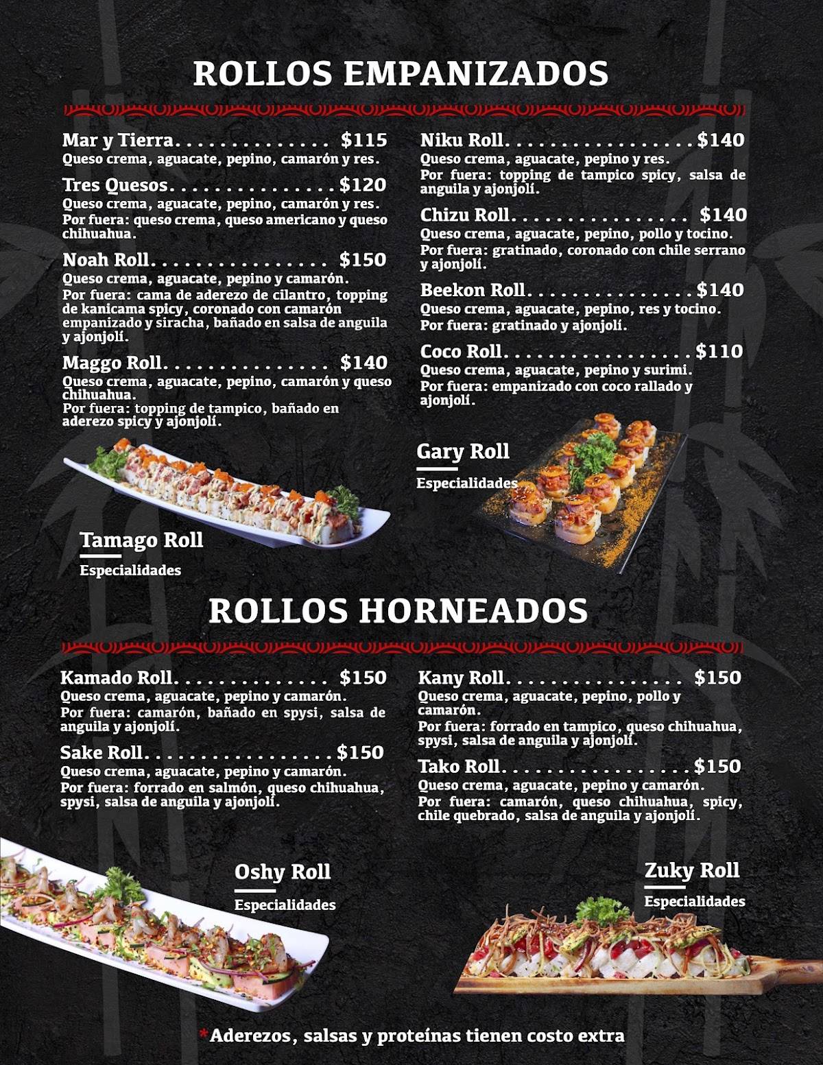 Carta del restaurante Noah Sushi Sucursal Zacatal, San José del Cabo