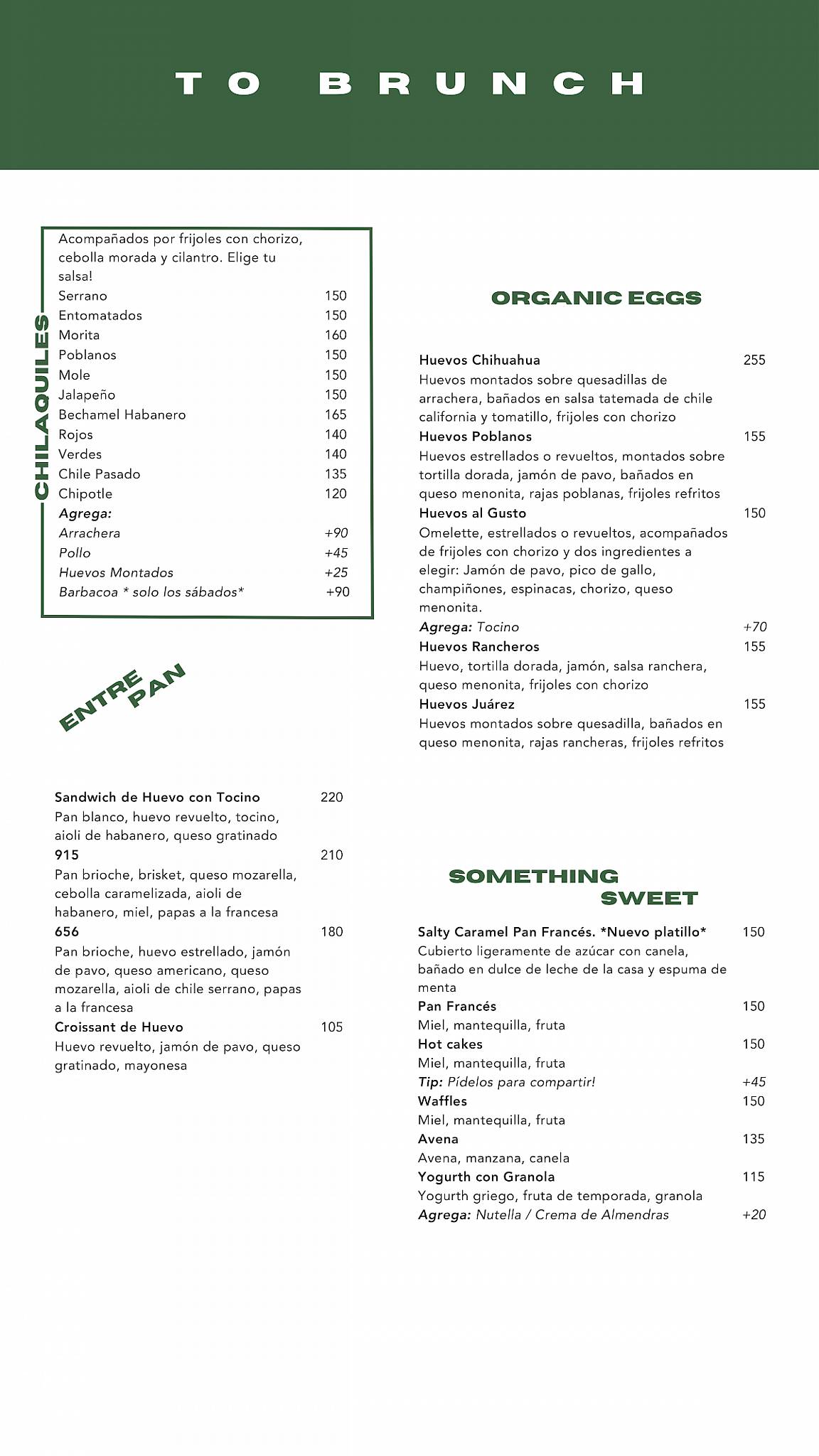 Menu at Nom Bistro restaurant, Ciudad Juarez