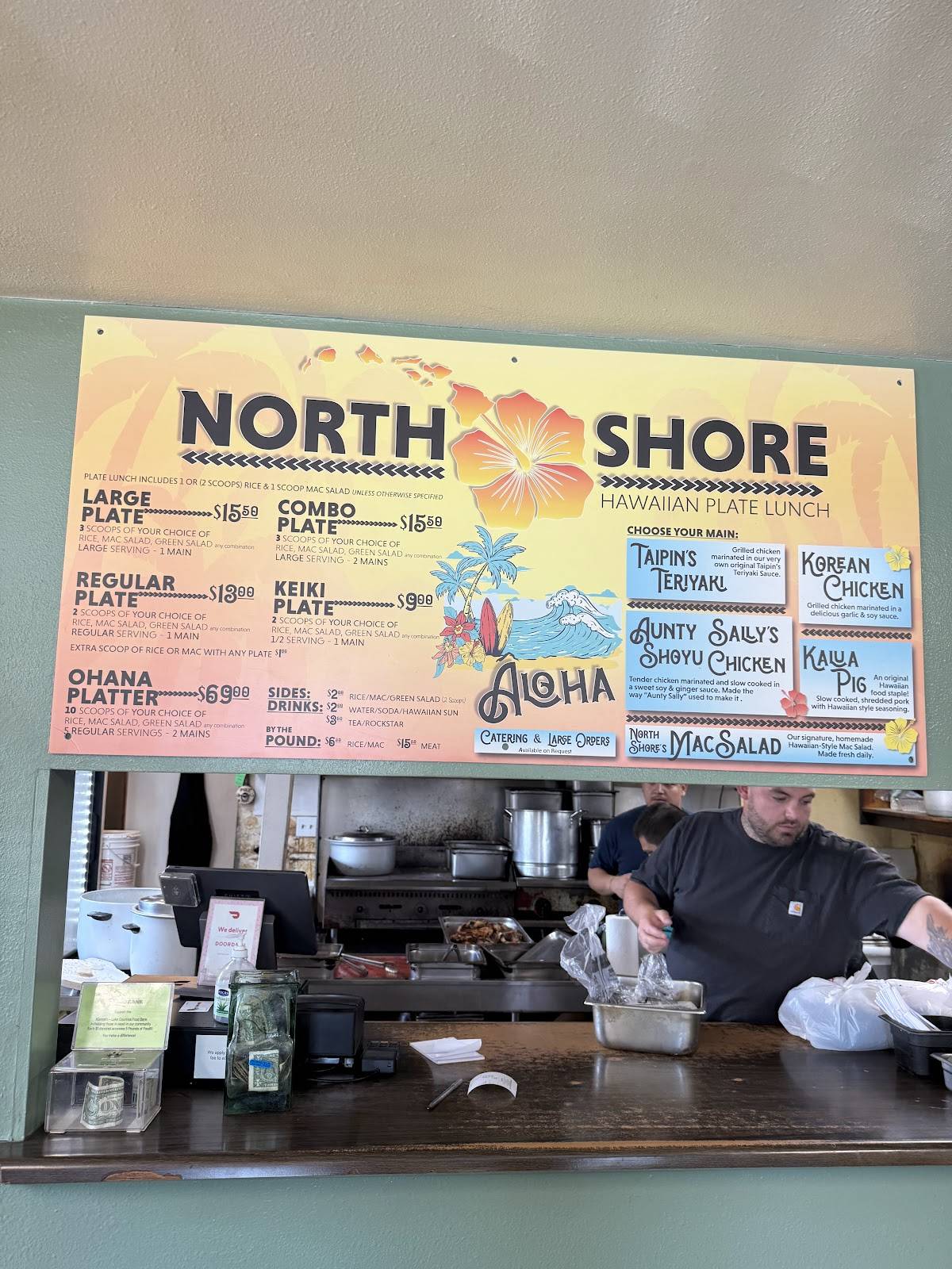 Menu at North Shore Hawaiian Kitchen restaurant, Klamath Falls