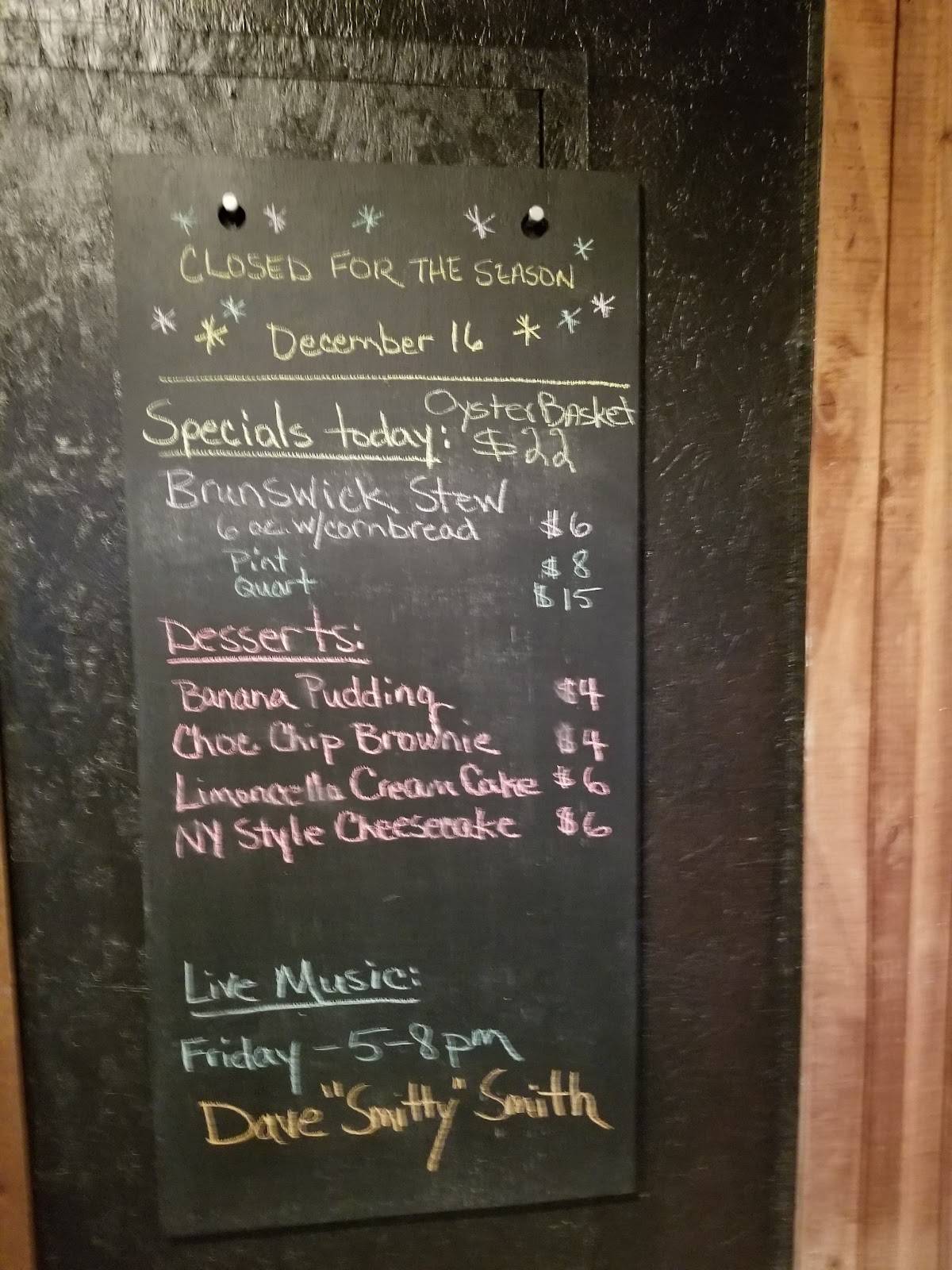 Menu at Northern Neck BBQ, Montross