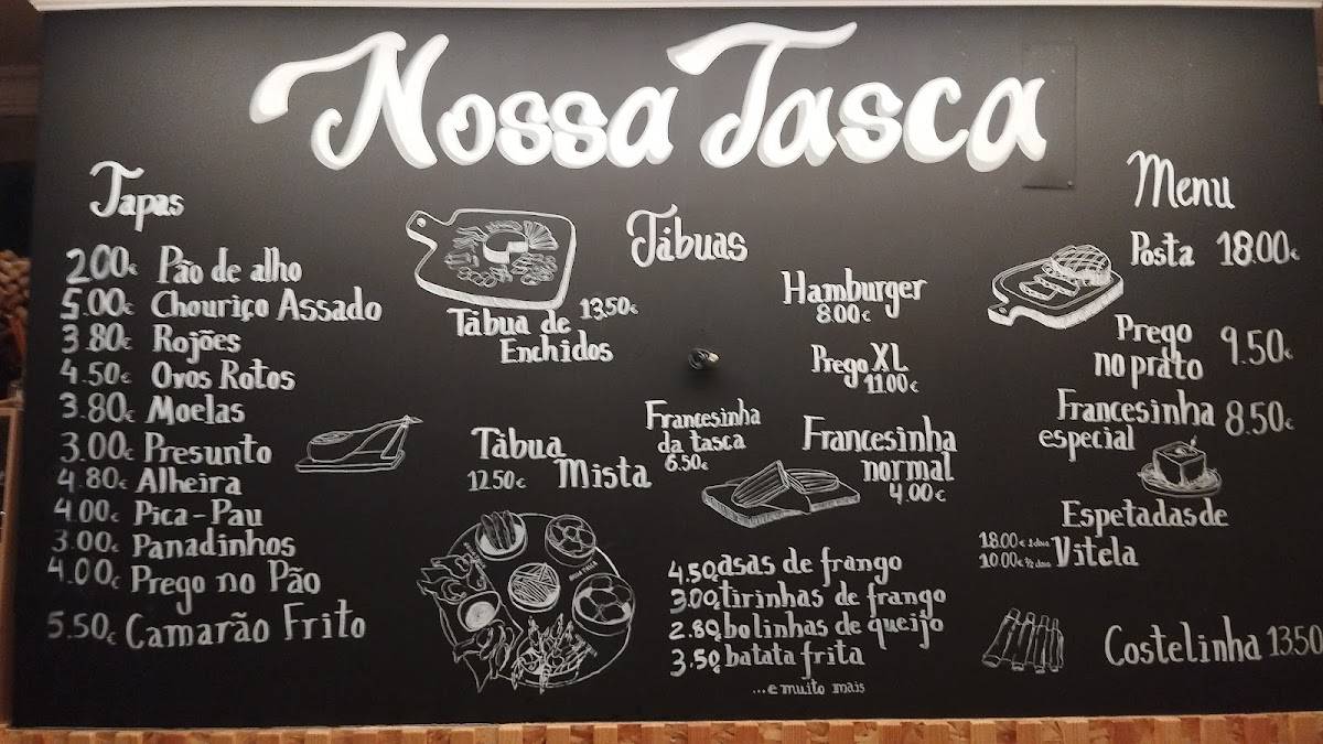 Menu em Nossa Tasca, comida & petiscos restaurante, Terroso