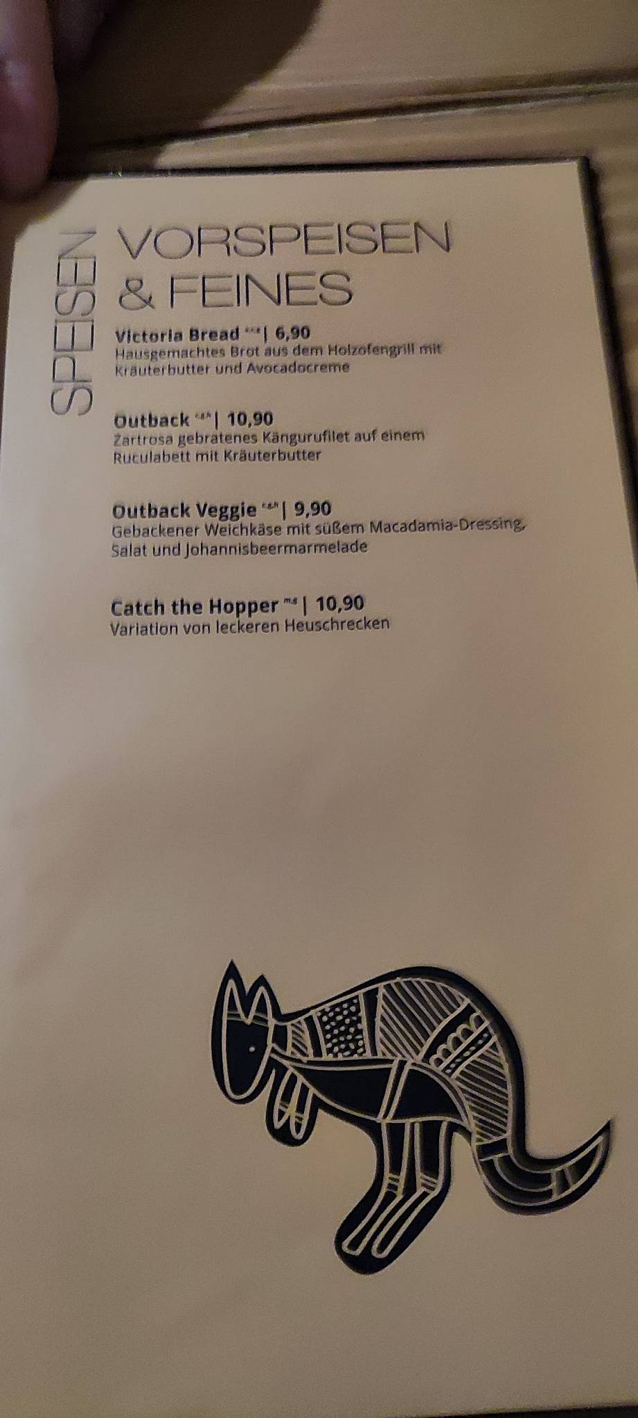 Speisekarte von Australian Bar & Kitchen, Nürnberg