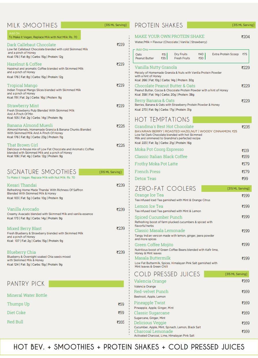 Menu at NutrioBox, Dwarka, New Delhi