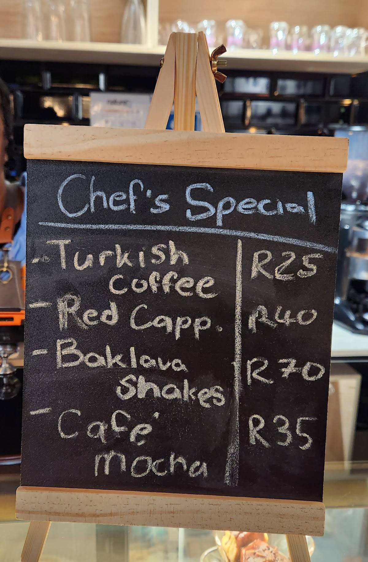 Menu at OBA CAFE, Randburg