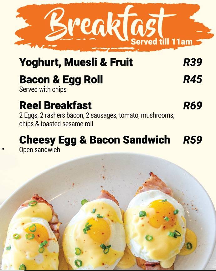 Menu at On Point Waterfront restaurant, Durban