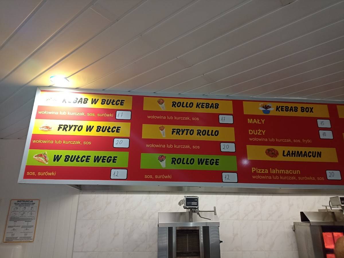 Menu at ORYGINALNY TURECKI KEBAB Hania, Stargard