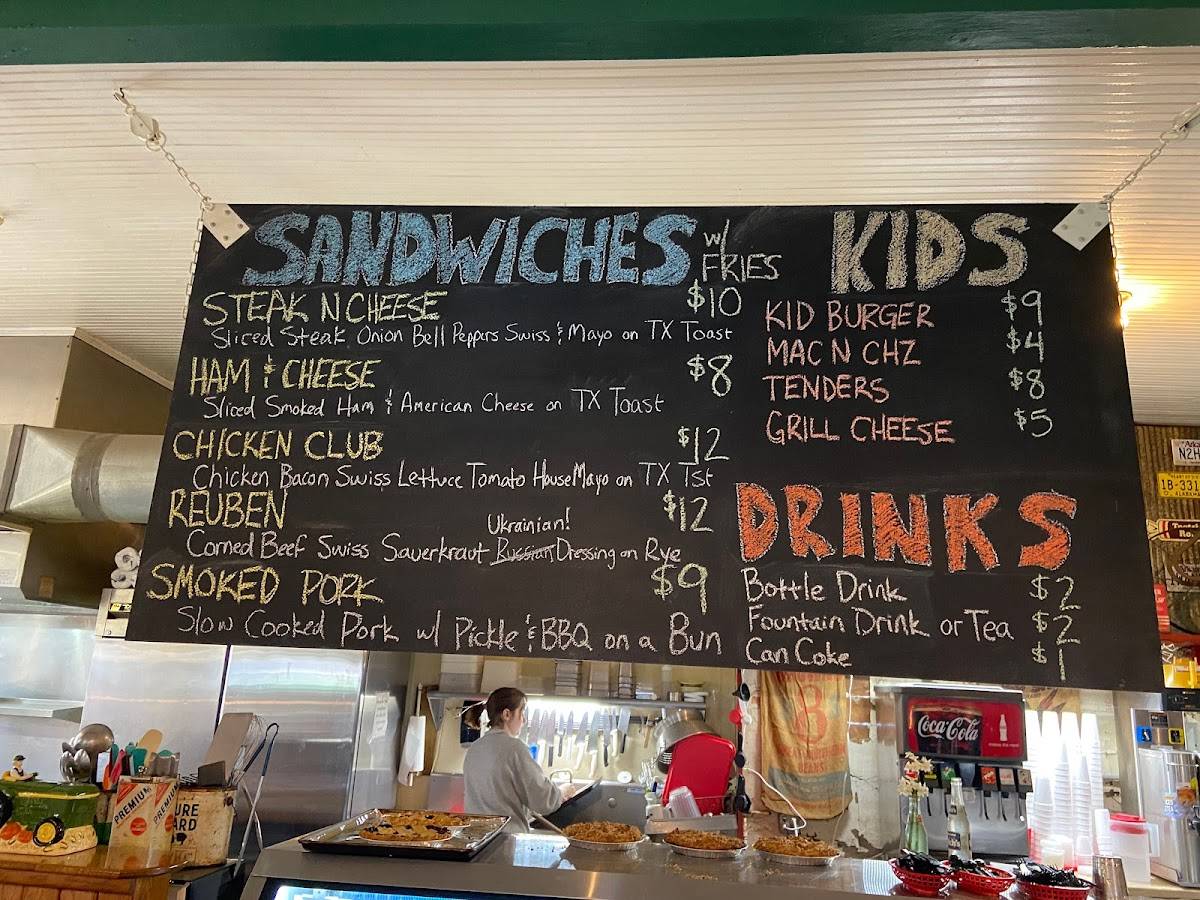 Menu at Oark General Store restaurant, USA, 117 Co Rd 5241