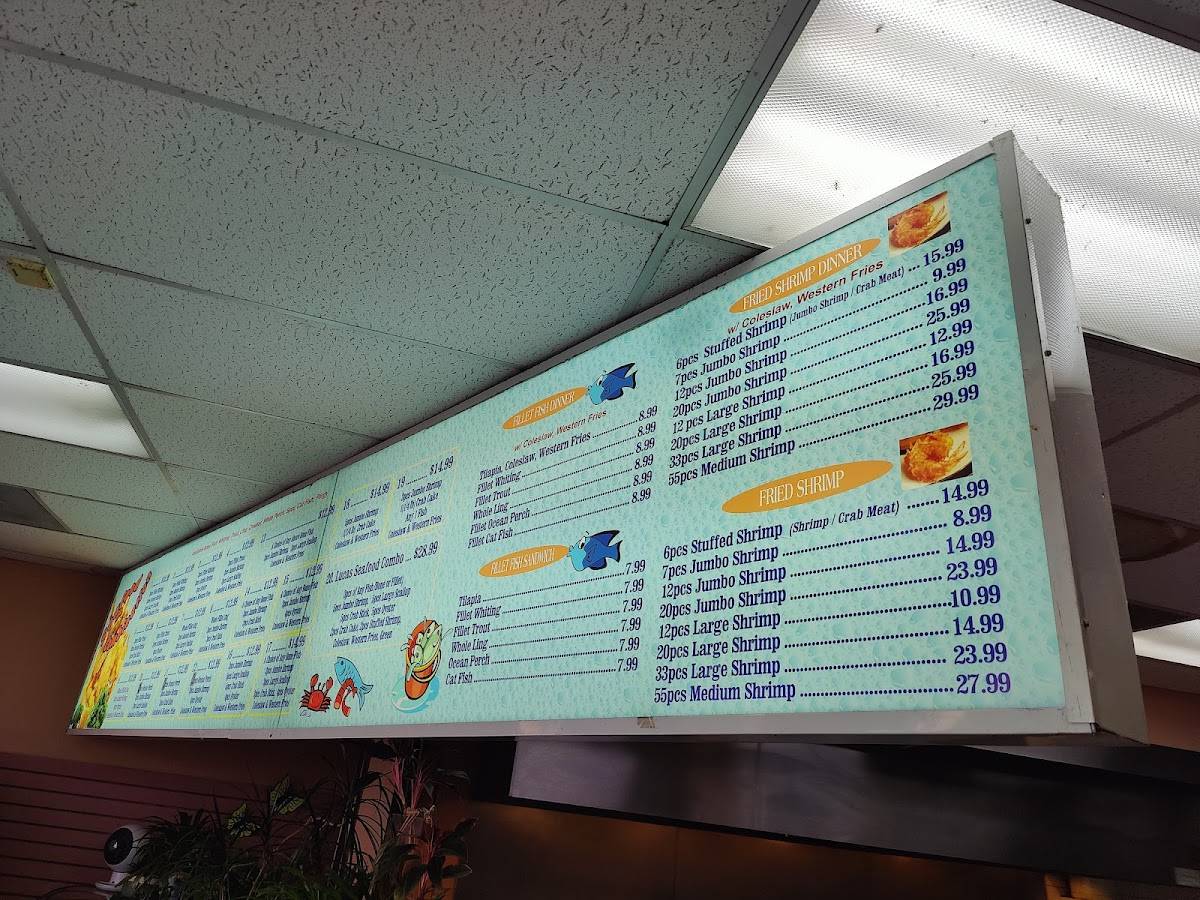 Menu at Old Lucas Seafood restaurant, District Heights