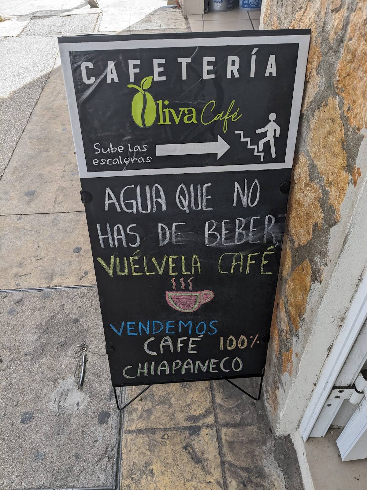 Menu at Oliva Café, Palenque