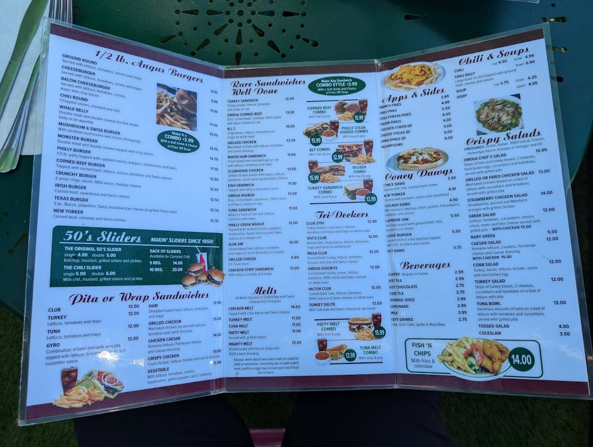Menu at Omega Hawg & Dawg Deli restaurant, Ferndale