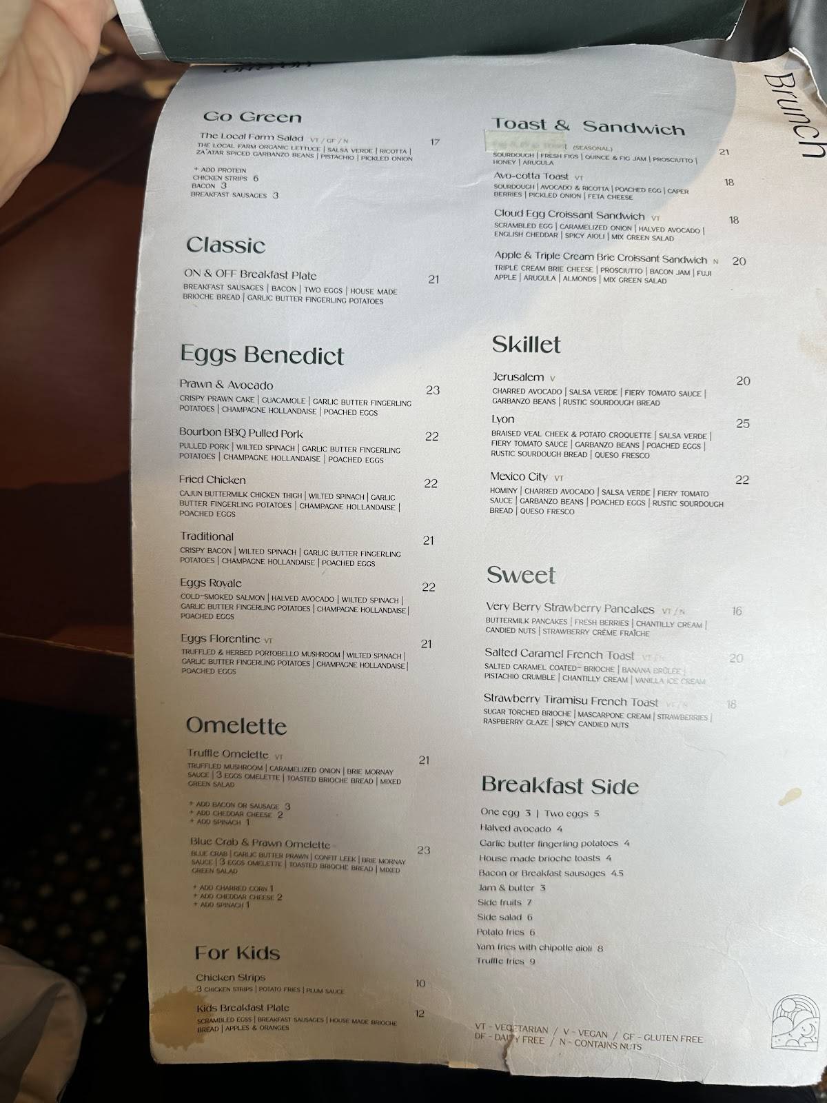 Menu at On & Off Kitchen + Bar, Coquitlam