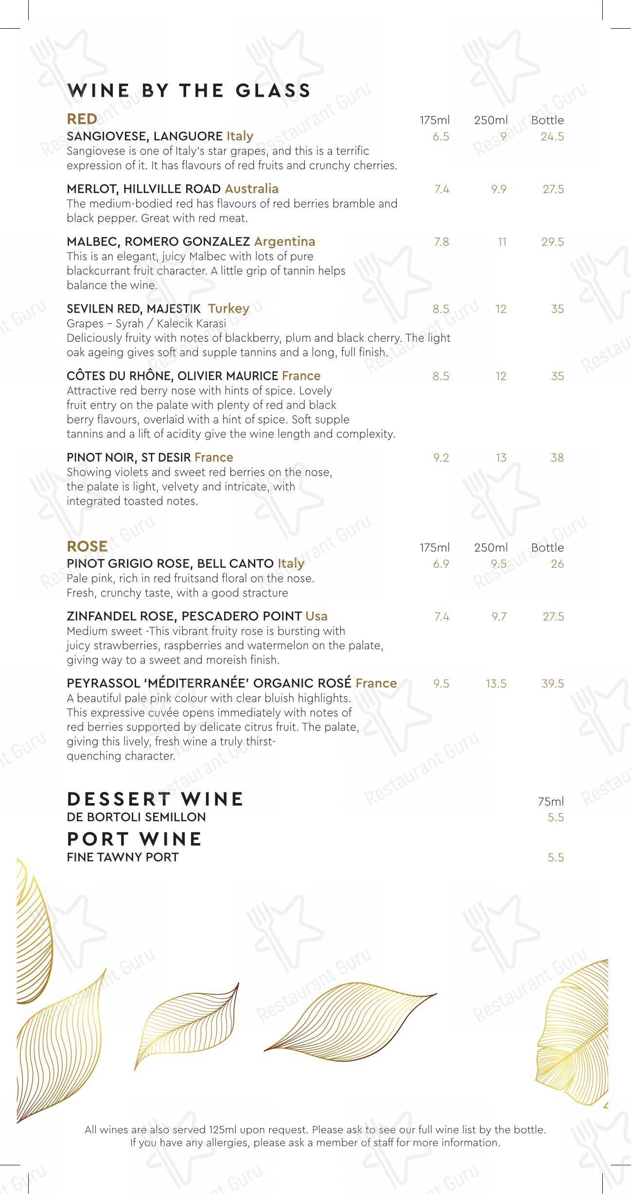Menu at Opuz Aylesbury pub & bar, Aylesbury