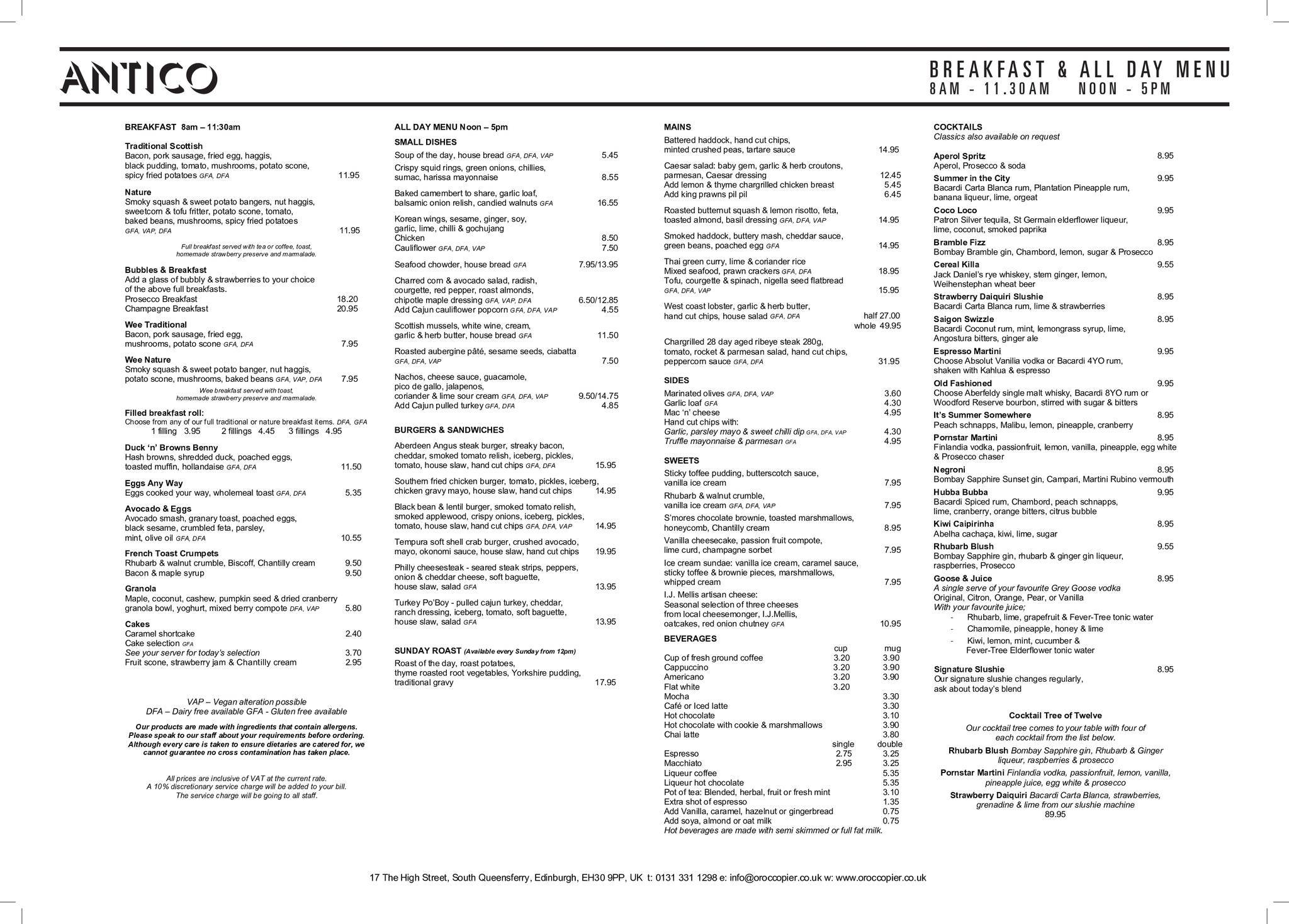 Menu at Orocco Pier Hotel pub & bar, Queensferry