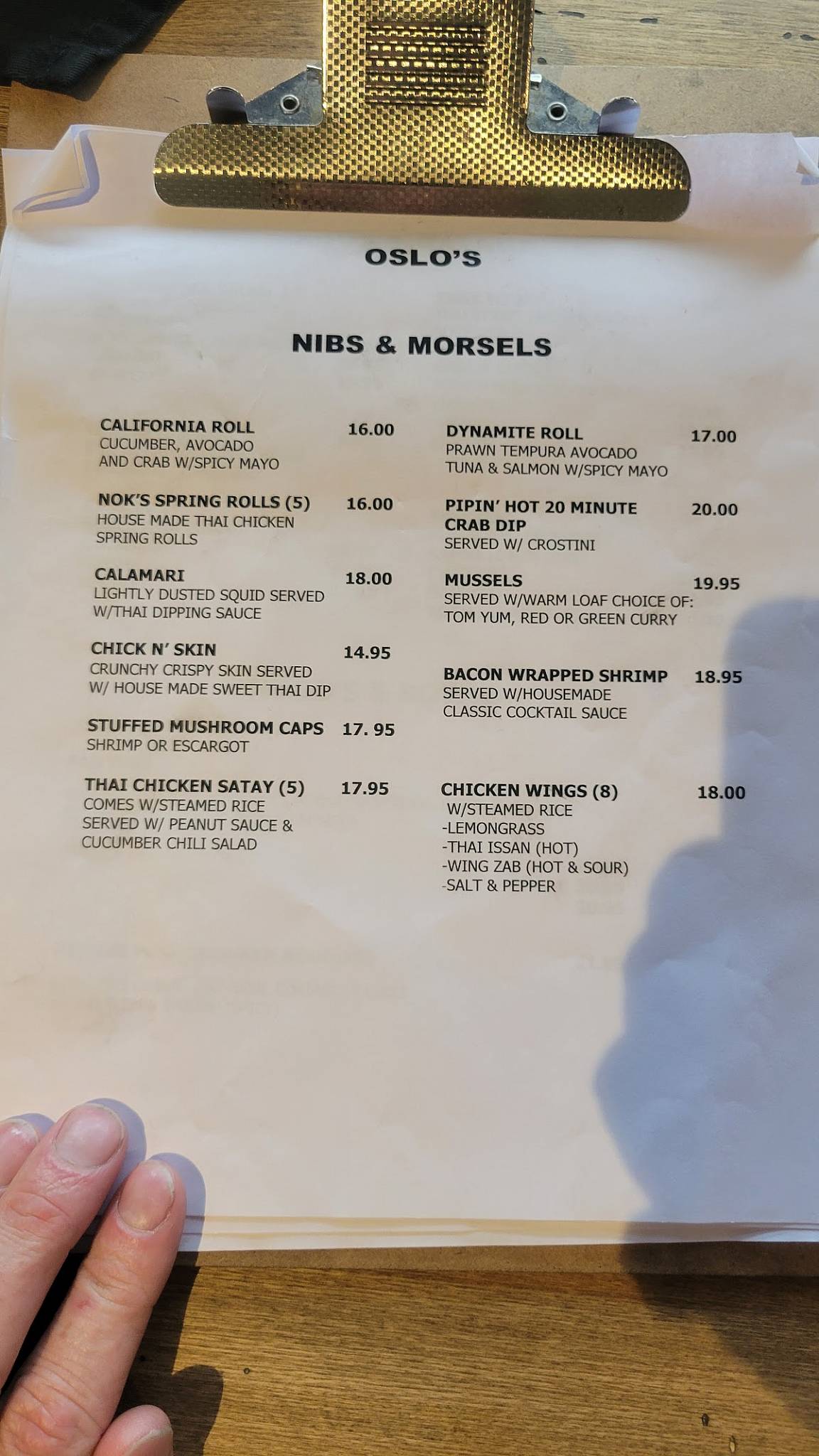 Menu at Oslo’s Eatery & Lounge pizzeria, Lac la Biche