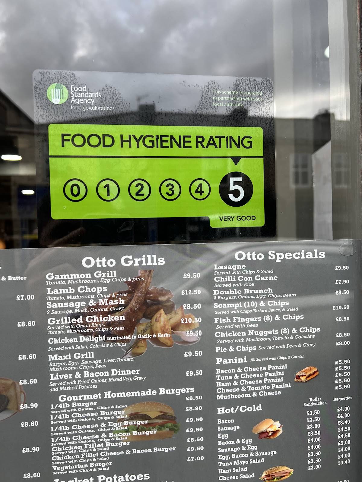 Menu at Otto Cafe and Grill, Blackburn