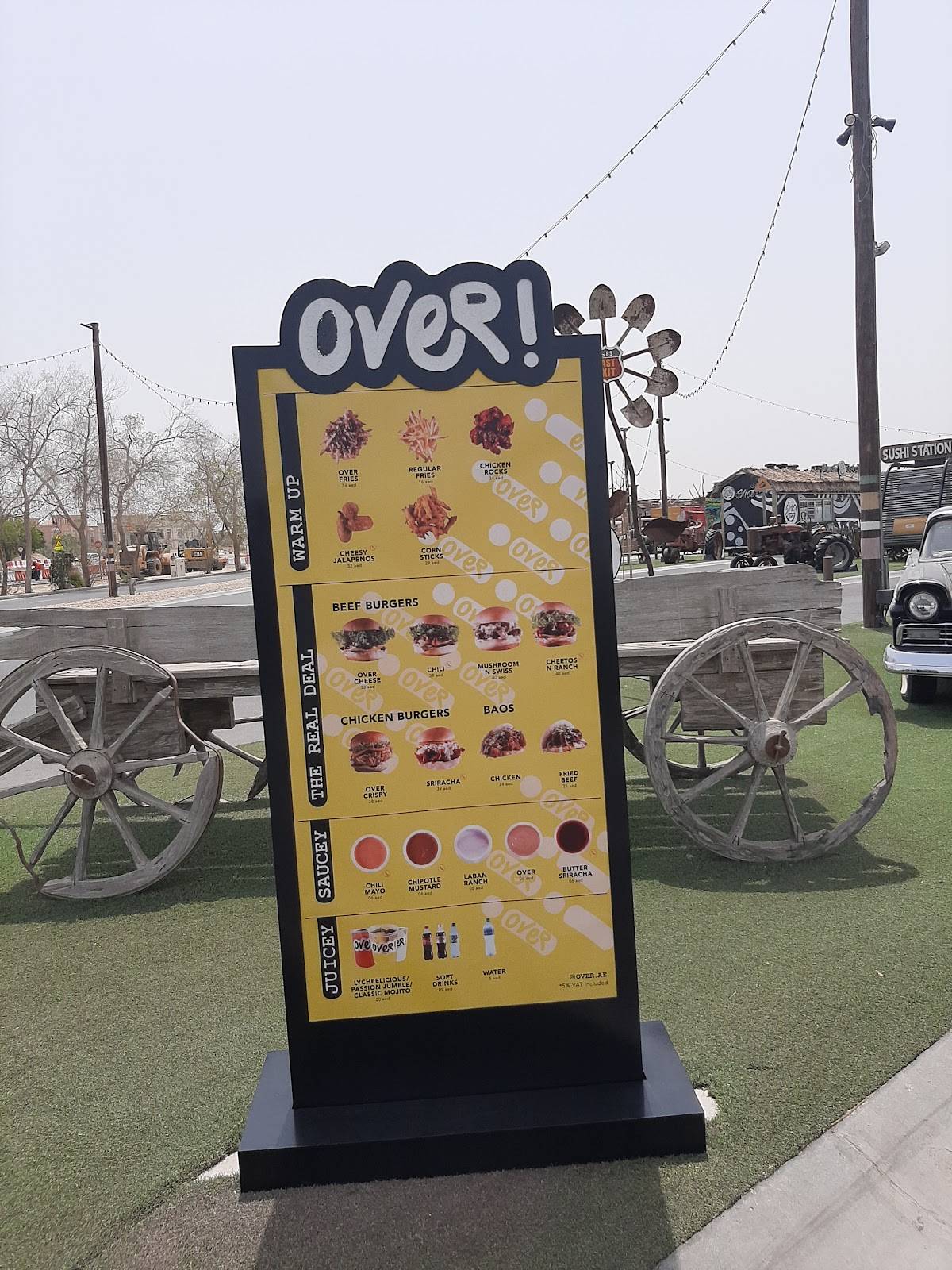 Menu at Over! restaurant, Dubai