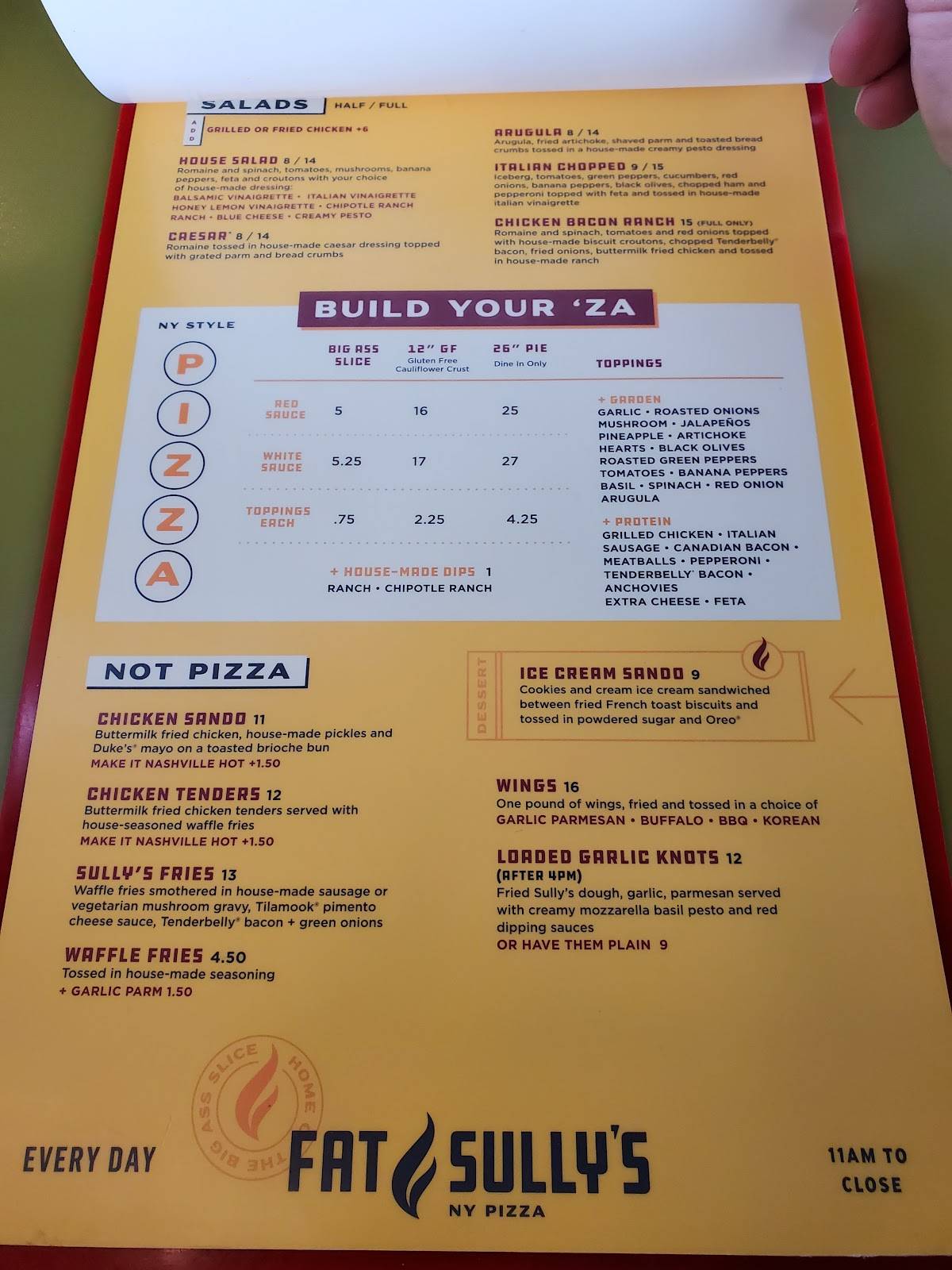 Menu at Atomic Cowboy home of Denver Biscuit Co & Fat Sully's NY Pizza ...