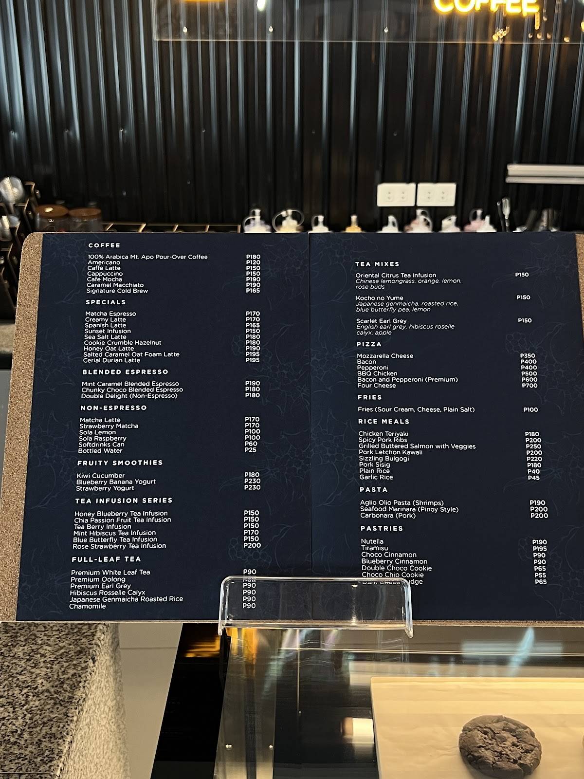 Menu at PARAMOUNT COFFEE, Butuan, Butuan City