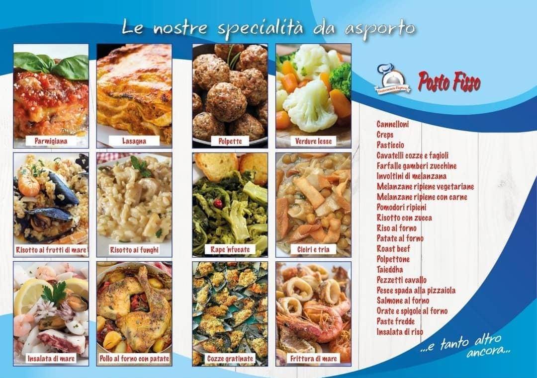 Carta del restaurante POSTO FISSO- Gastronomia d’asporto, Lecce