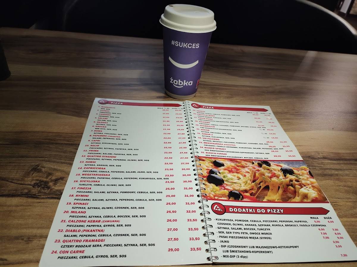Menu at Palermo pizzeria, Trzebnica, Gimnazjum nr 1 Imienia księcia ...