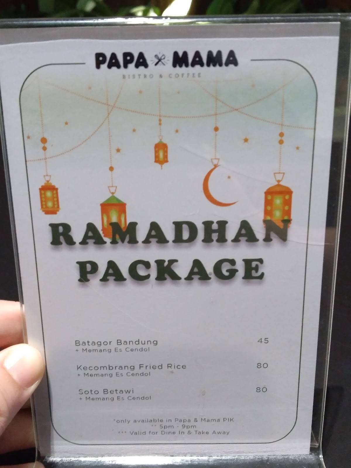 Menu at Papa & Mama Bistro and Coffee cafe, Jakarta, Ruko beach theme ...