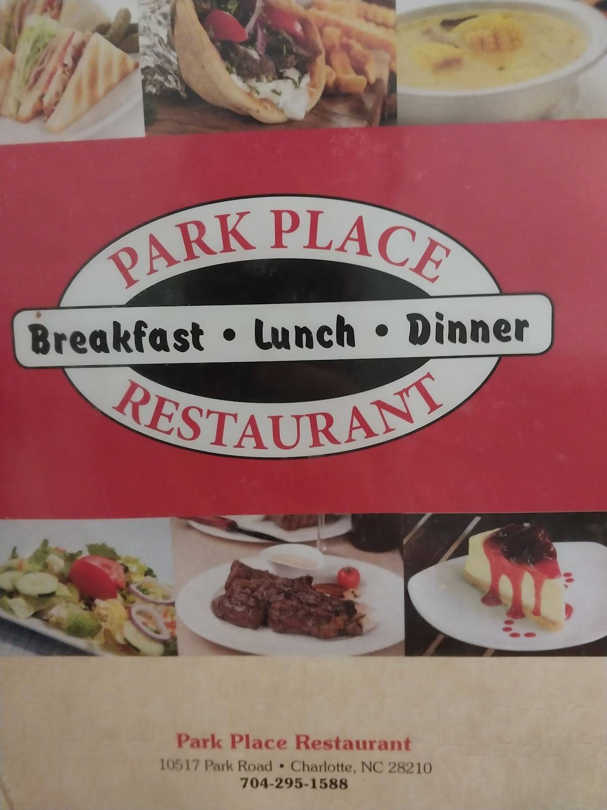 Menu at Park Place Restaurant, Charlotte