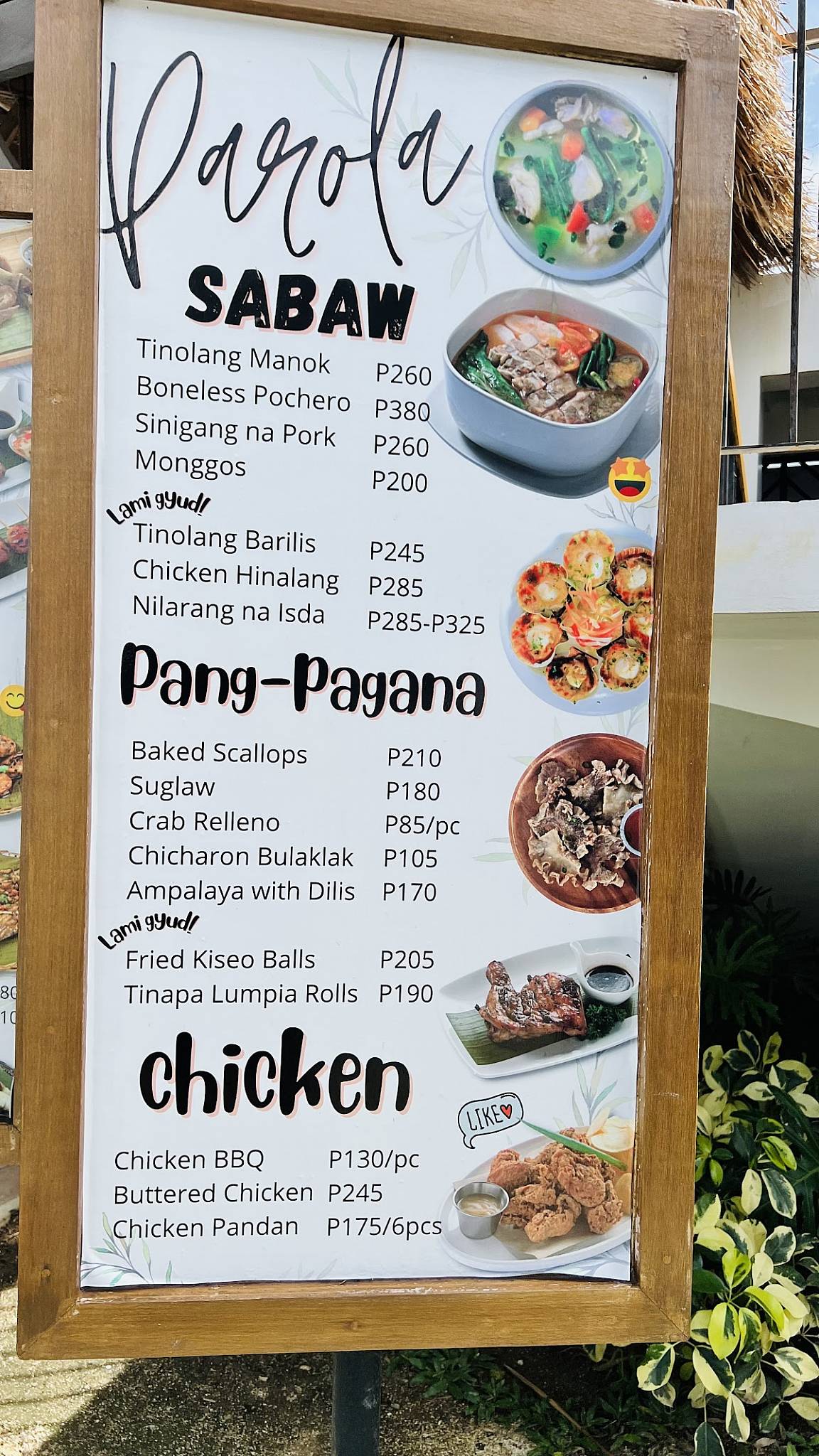 Menu at Parola Seaview Restaurant - Danao, Danao City