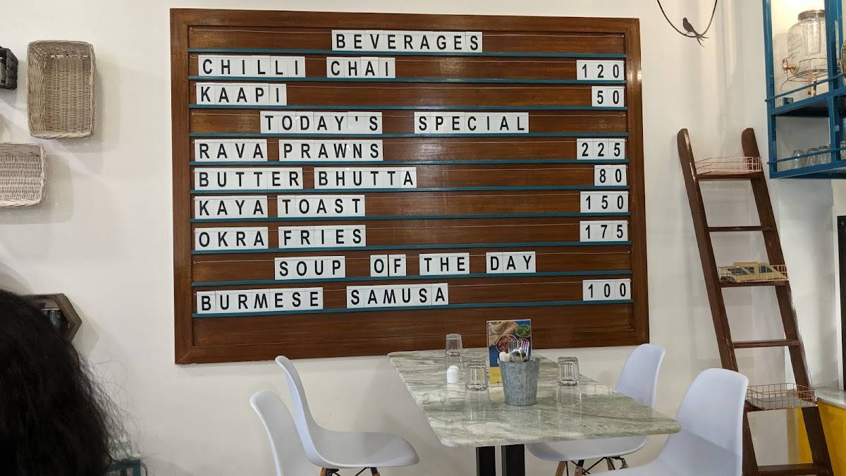 Menu at Patina - Indian Diner, Chennai