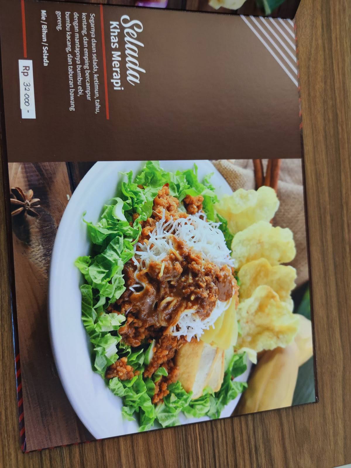 Menu at Pecel Merapi Cabang Pontianak restaurant, North Jakarta