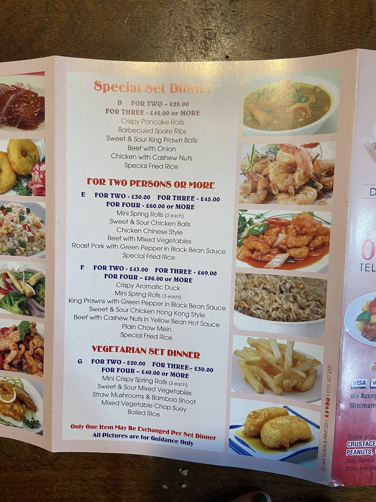 Menu at Peking Chef fast food, Bridgwater, 69 Fore St