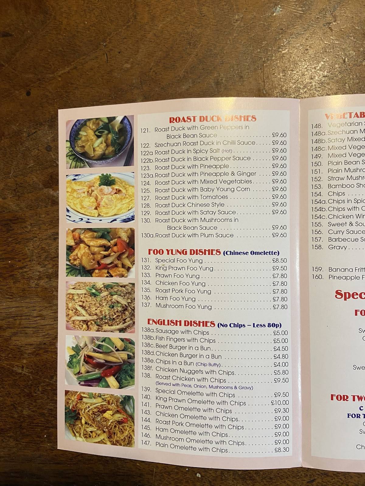 Menu at Peking Chef fast food, Bridgwater, 69 Fore St