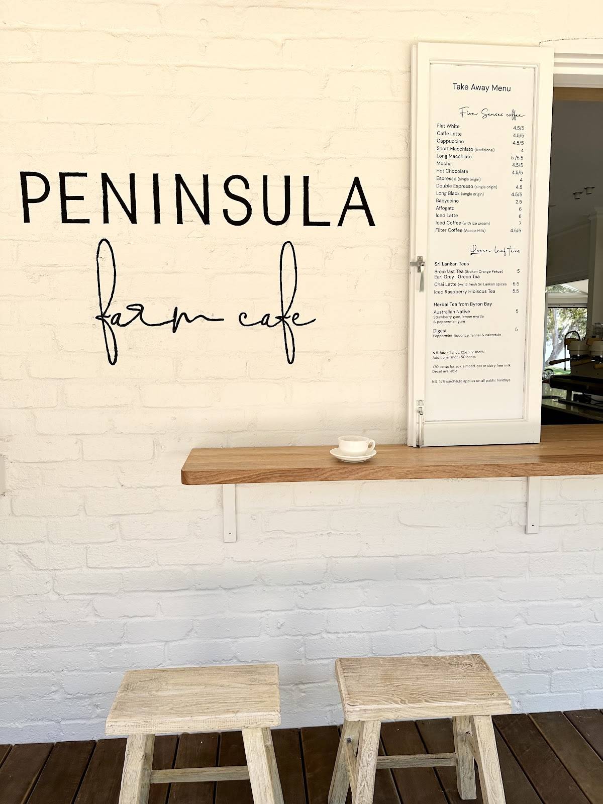Menu at Peninsula Farm Cafe, Maylands
