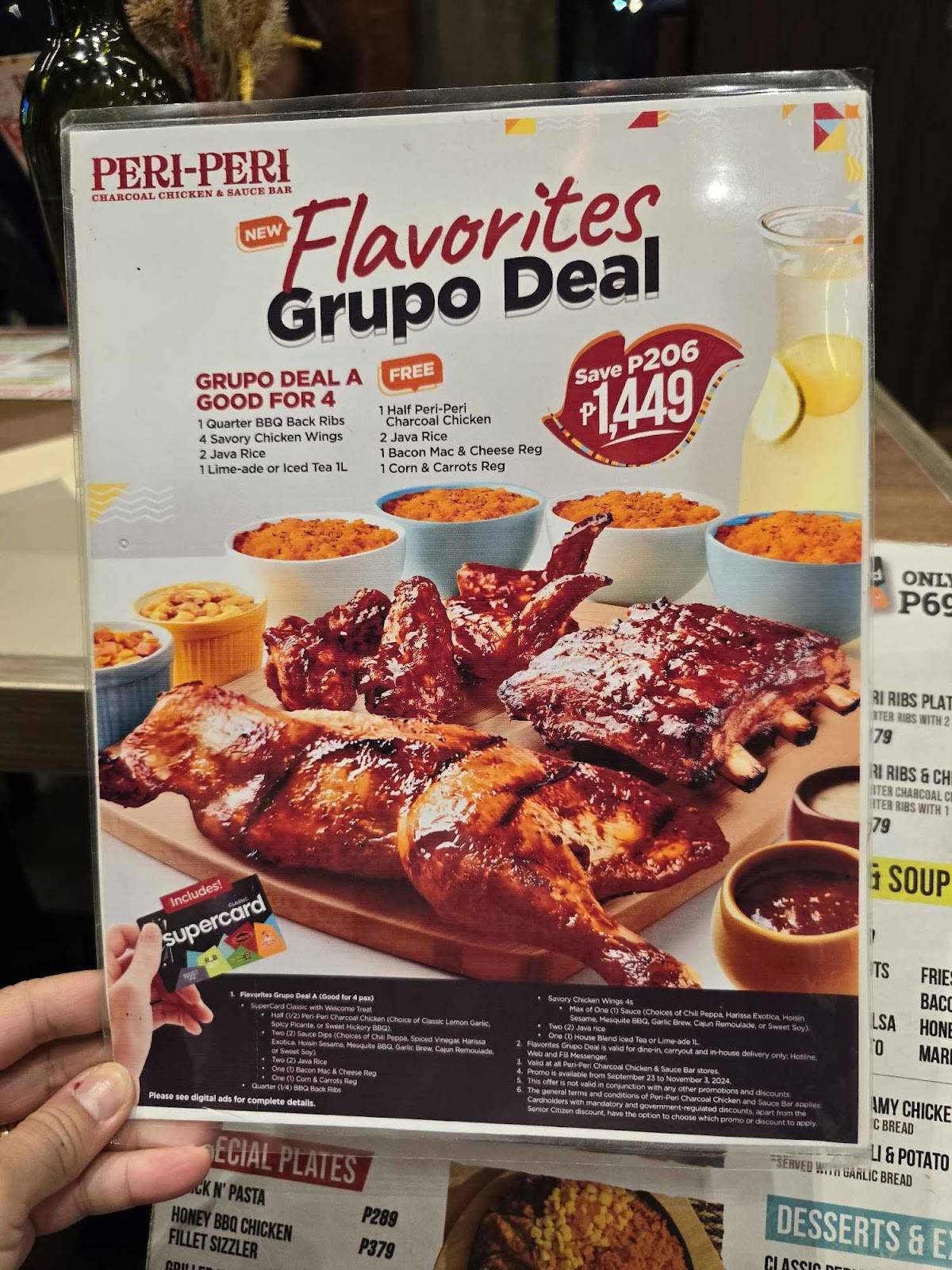 Menu at Peri-Peri Charcoal Chicken & Sauce Bar (St. Charbel) Mindanao ...