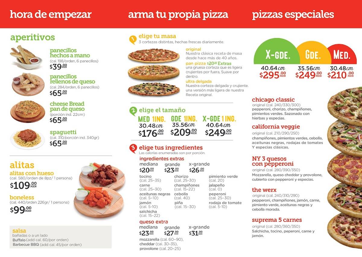 Carta del restaurante Peter Piper Pizza Torres, Ciudad Juarez, Av del ...