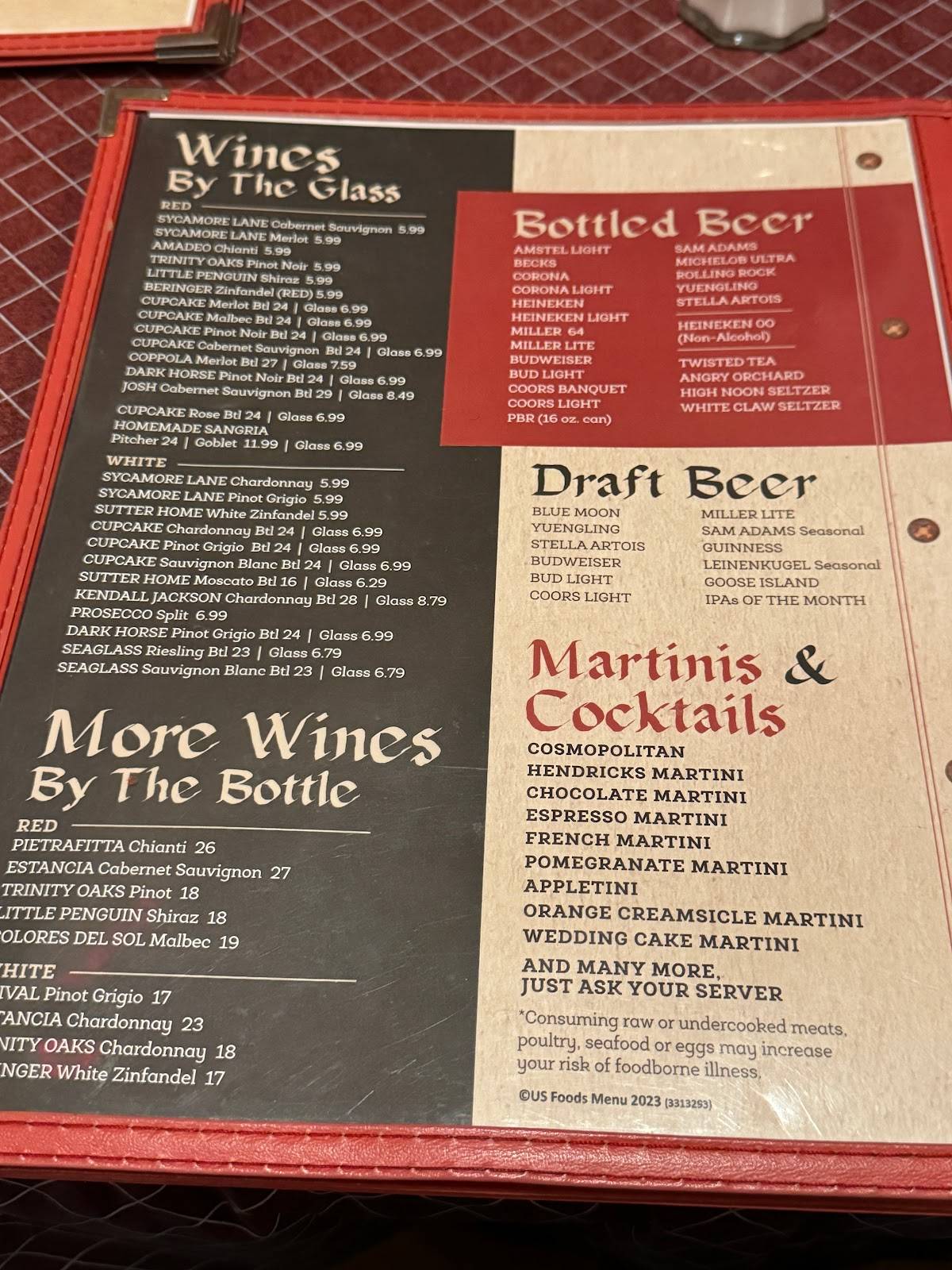 Menu at Pete's Steakhouse Tavern, Hamilton Township