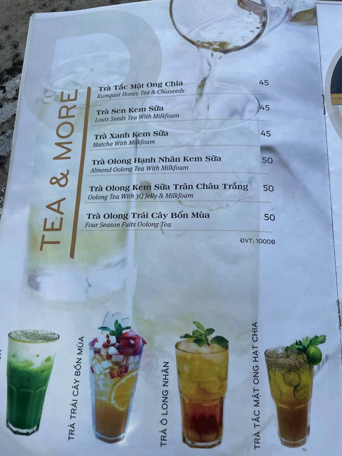 Menu at Phòng trà nha trang - Cafe Hòn Kiến Nha Trang, Ninh Hòa