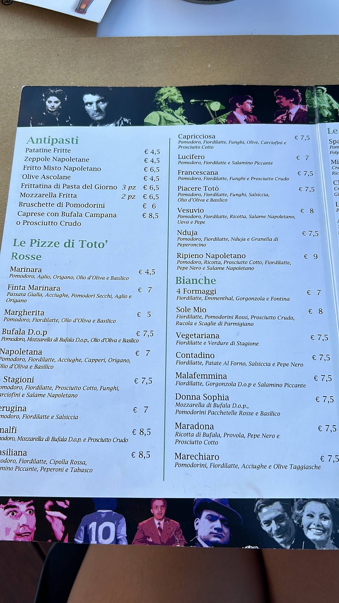 Menu da Pizzería Piacere Totò ristorante, Perugia