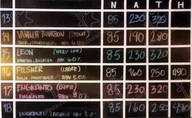 Menu at Pierre's Craft Beer & Liquor Cellar pub & bar, Quezon City, GYY ...