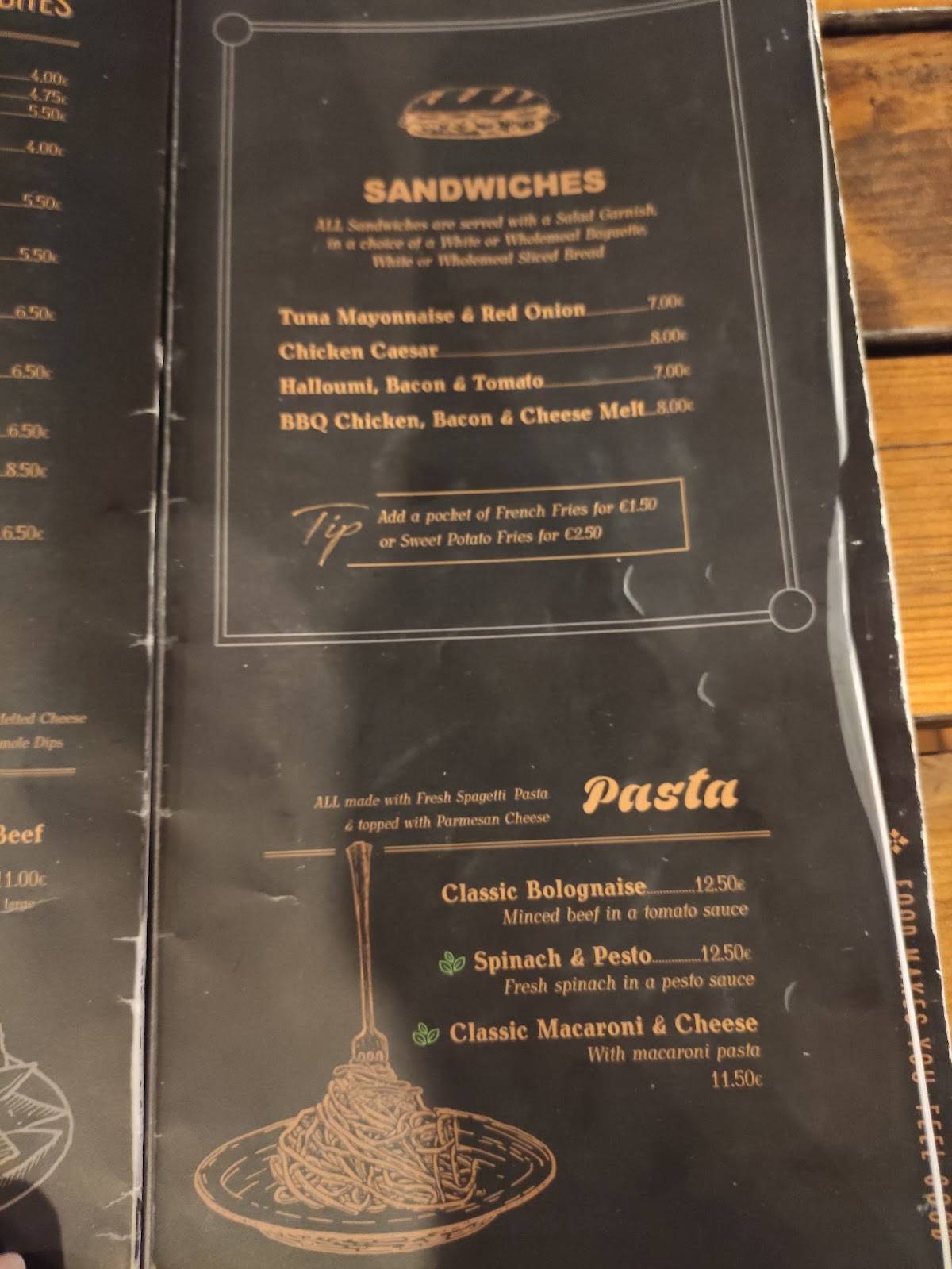 Menu at The Baytree Bar, Pissouri
