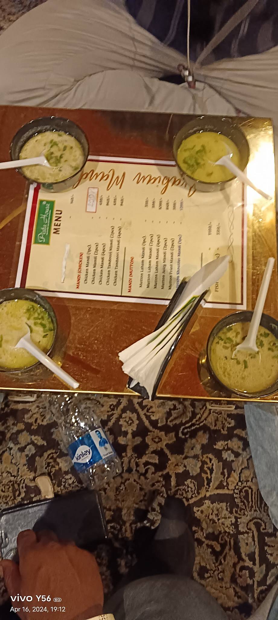 Menu at Pista House - Mandi Section, Hyderabad