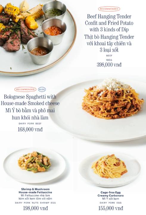Menu at Pizza 4P's Vincom Grand Park restaurant, Ho Chi Minh City