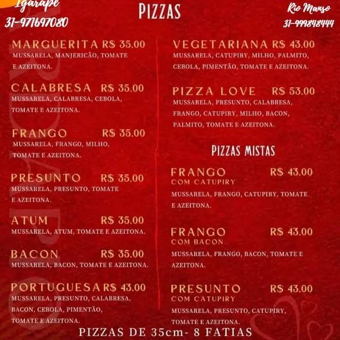 Menu em Pizza Love Delivery pizzaria, Igarapé