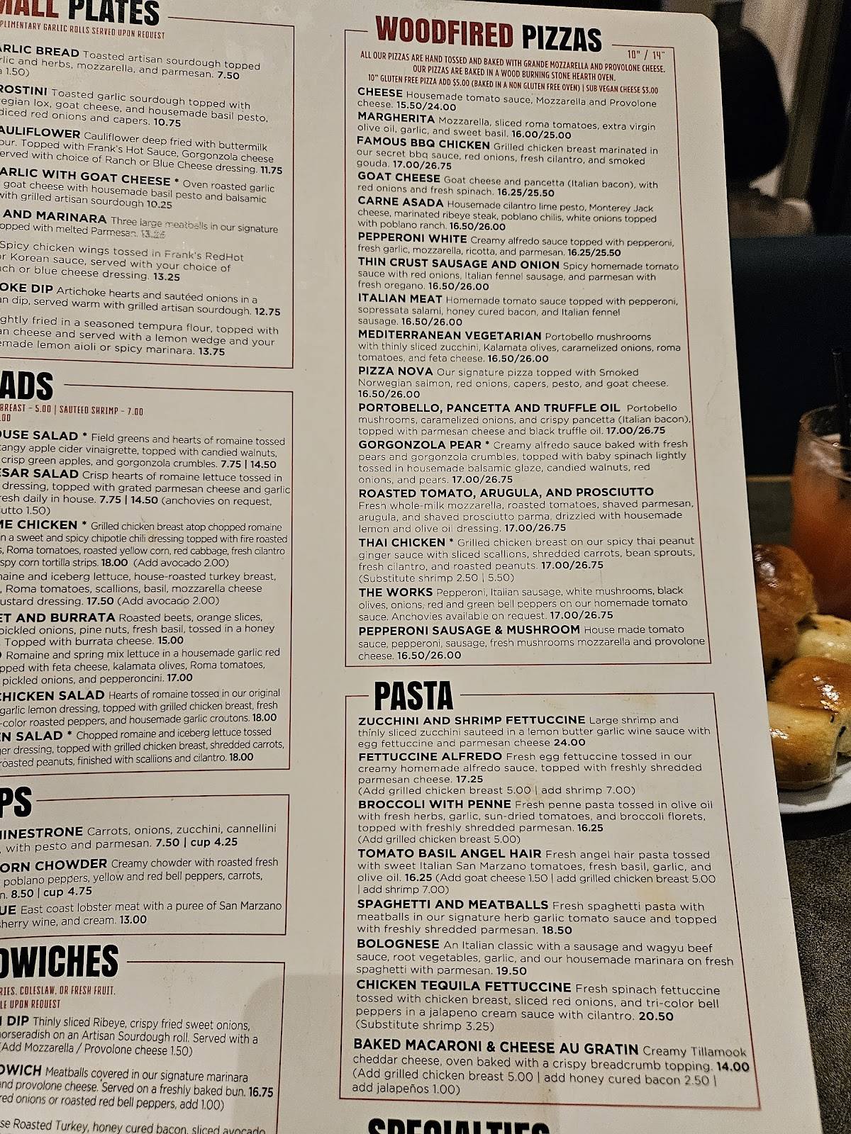 Menu at Pizza Nova pub & bar, San Diego, N Harbor Dr