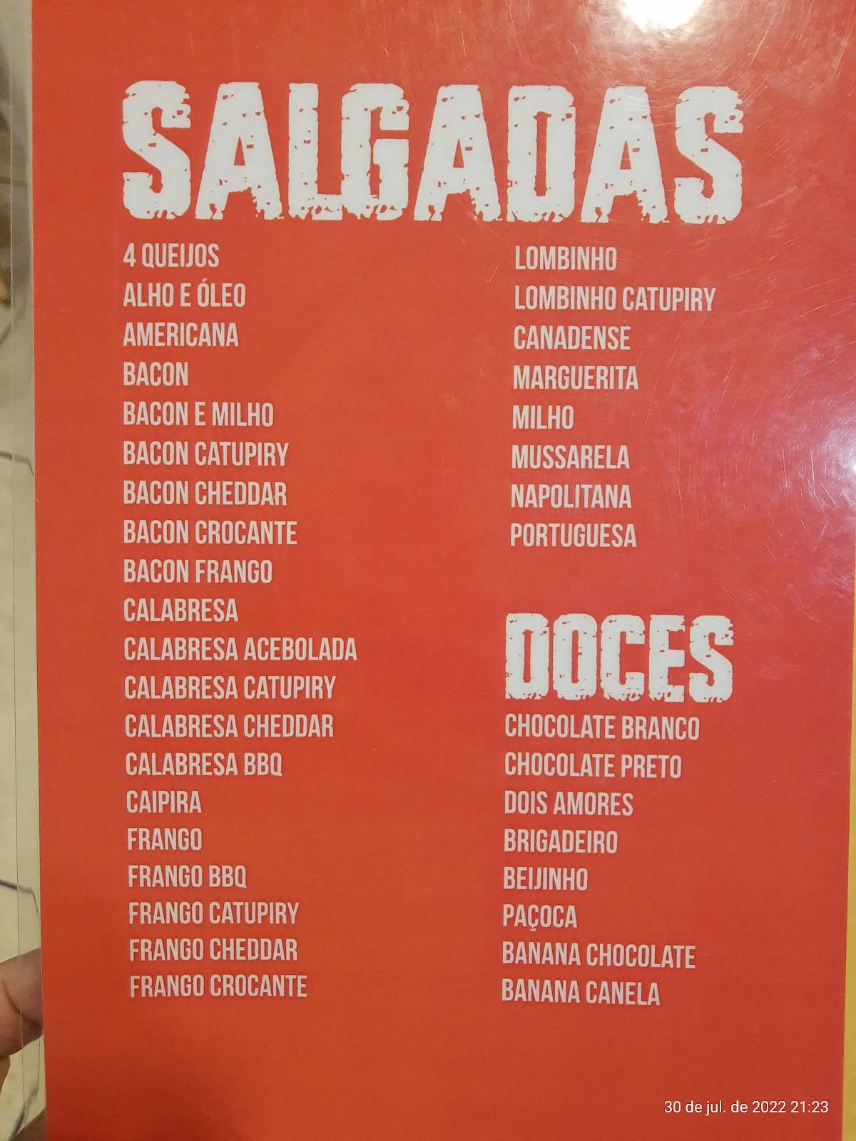 Menu em Pizza Para Você - Florianópolis (Estreito) restaurante ...