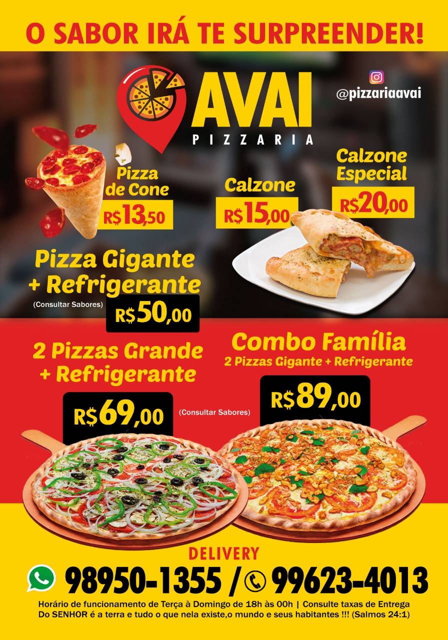 Menu em Pizzaria Avai, Belo Horizonte