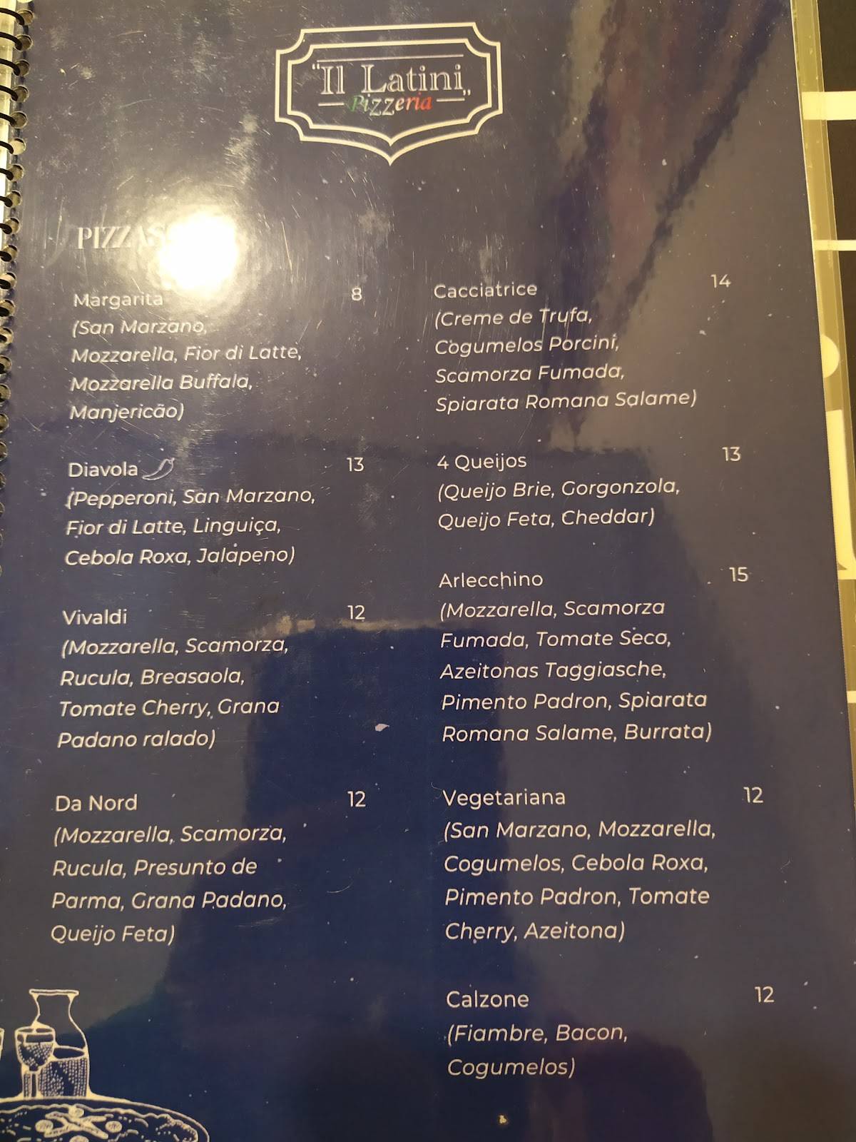 Menu em Pizzeria Il Latini, Porto
